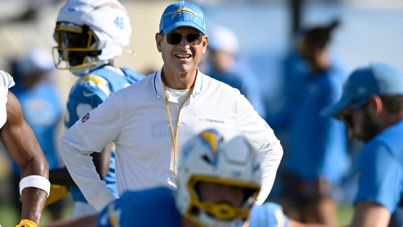 Takeaways from Chargers' first week of camp under Jim Harbaugh - ESPN
