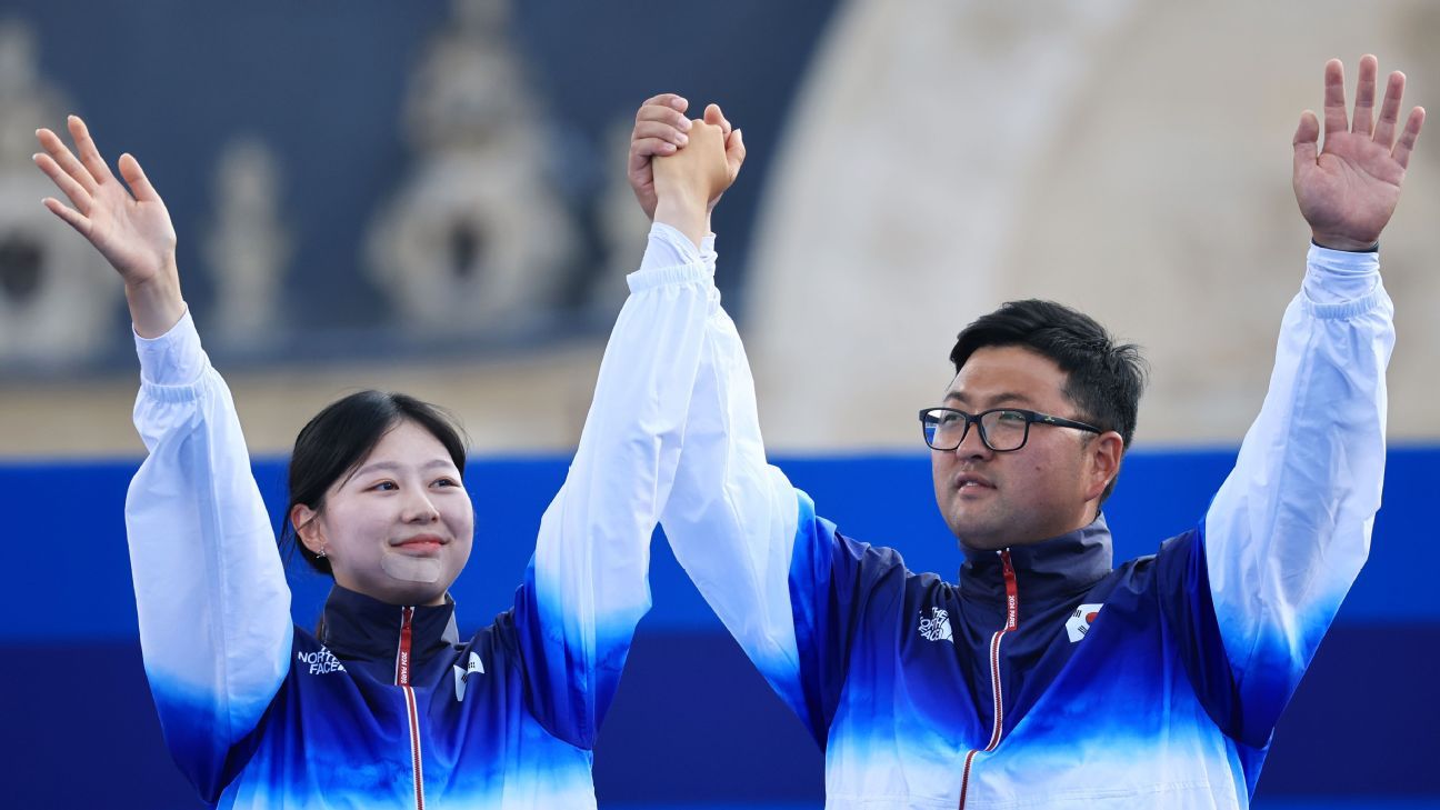 South Korea retains gold, U.S. wins bronze in mixed team archery - ESPN