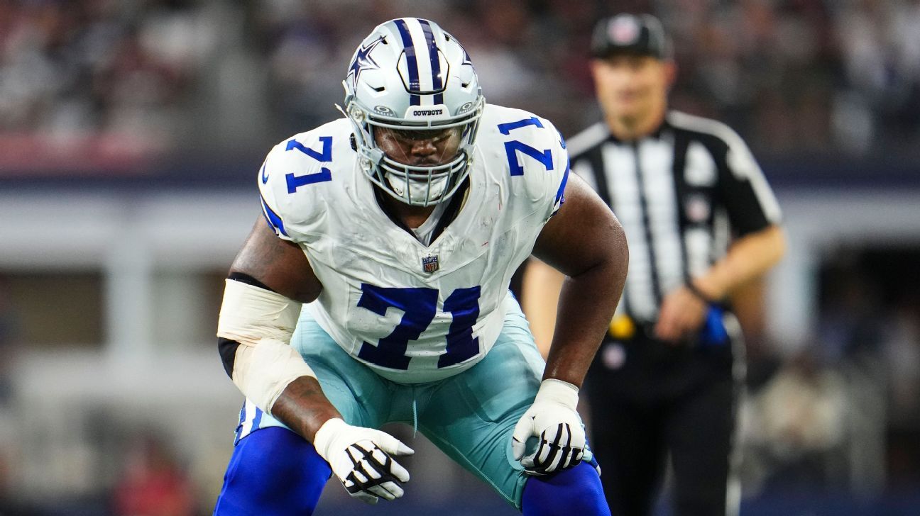 Los Dallas Cowboys pierden por lesión al liniero Chuma Edoga - ESPN