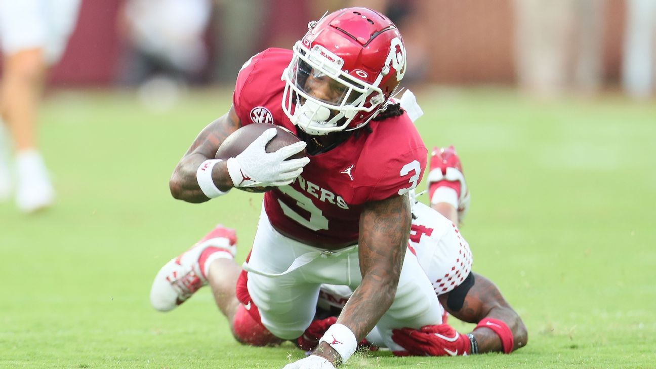 WR Jalil Farooq breaks foot in Oklahoma Sooners' opening win - ESPN