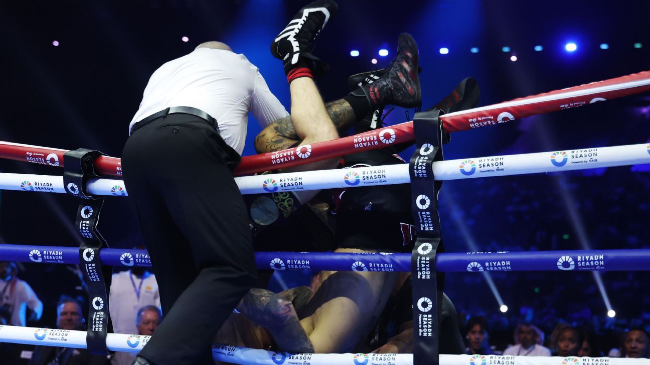 Ben Whittaker vs. Liam Cameron fight ended after ring flip - ESPN