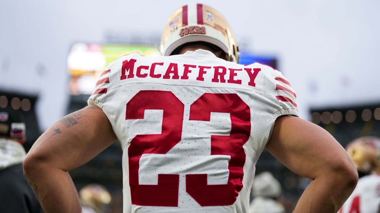 Christian McCaffrey y Jordan Mason a reserva de lesionados de 49ers - ESPN