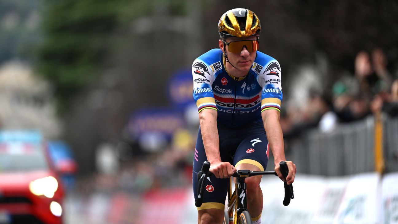 Olympic champion cyclist Remco Evenepoel crashes in training - ESPN