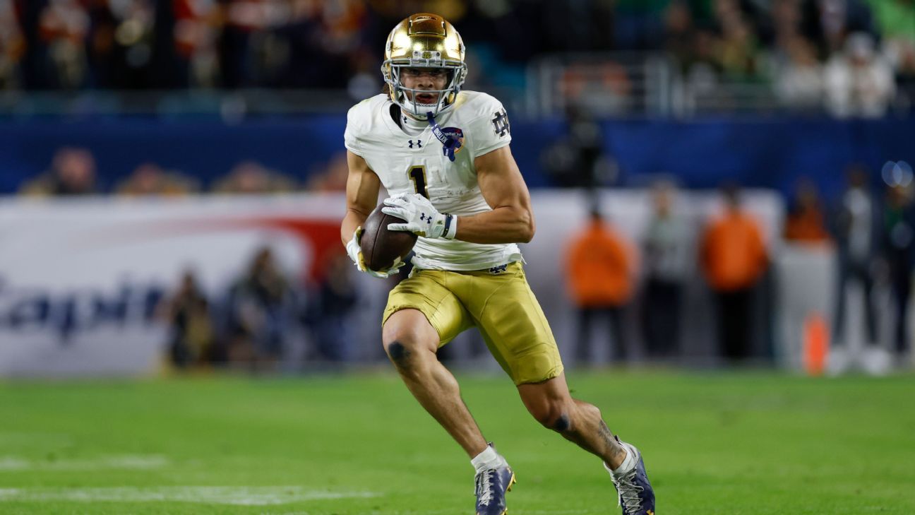 Notre Dame WR Jaden Greathouse to miss second straight game - ESPN