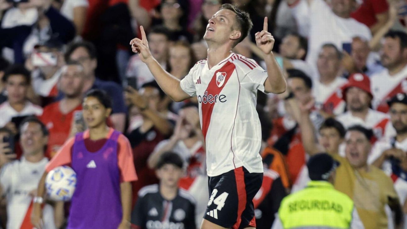 Giuliano Galoppo marcó su primer gol con la camiseta de River Plate - ESPN