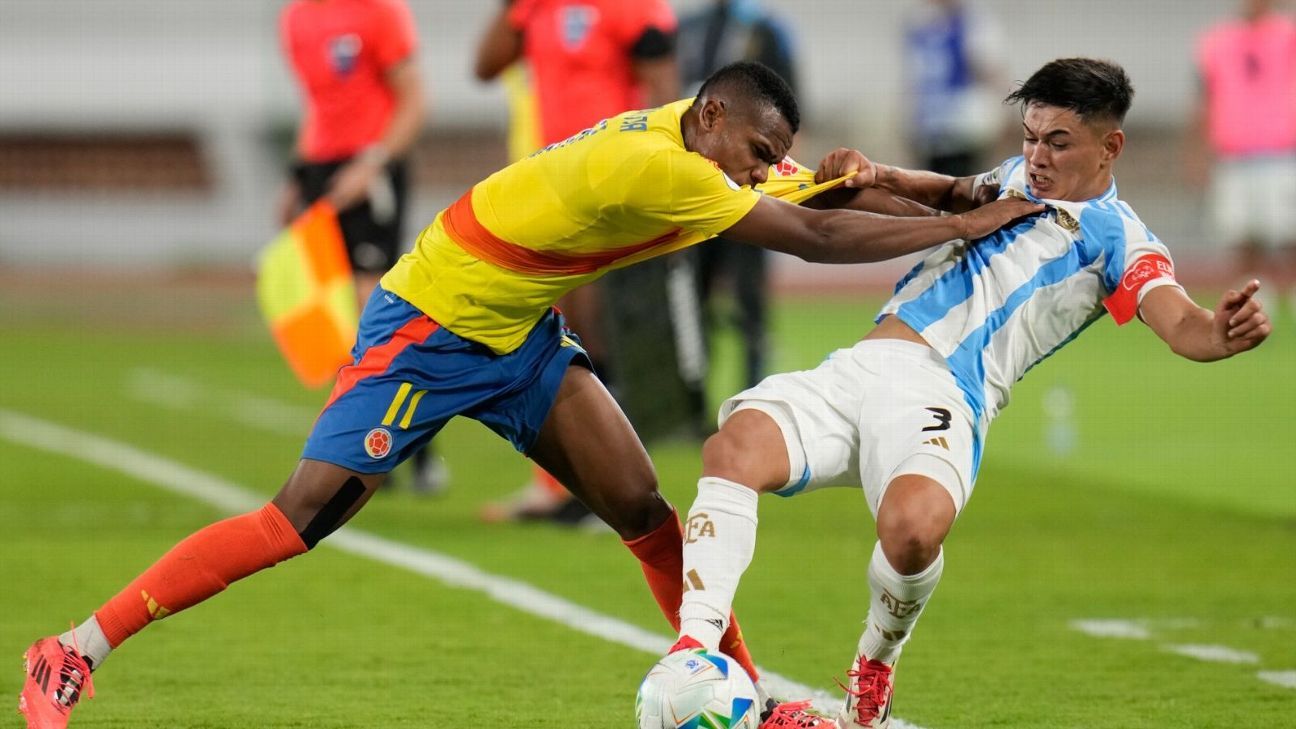 Colombia perdió frente a Argentina en el Sudamericano Sub-20 y complicó ...