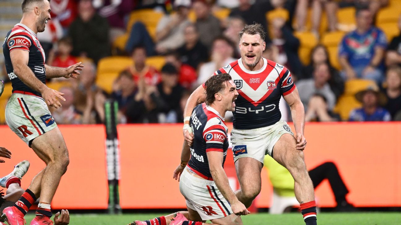 NRL: Toia the destroyer stars as Roosters beat Dolphins - ESPN