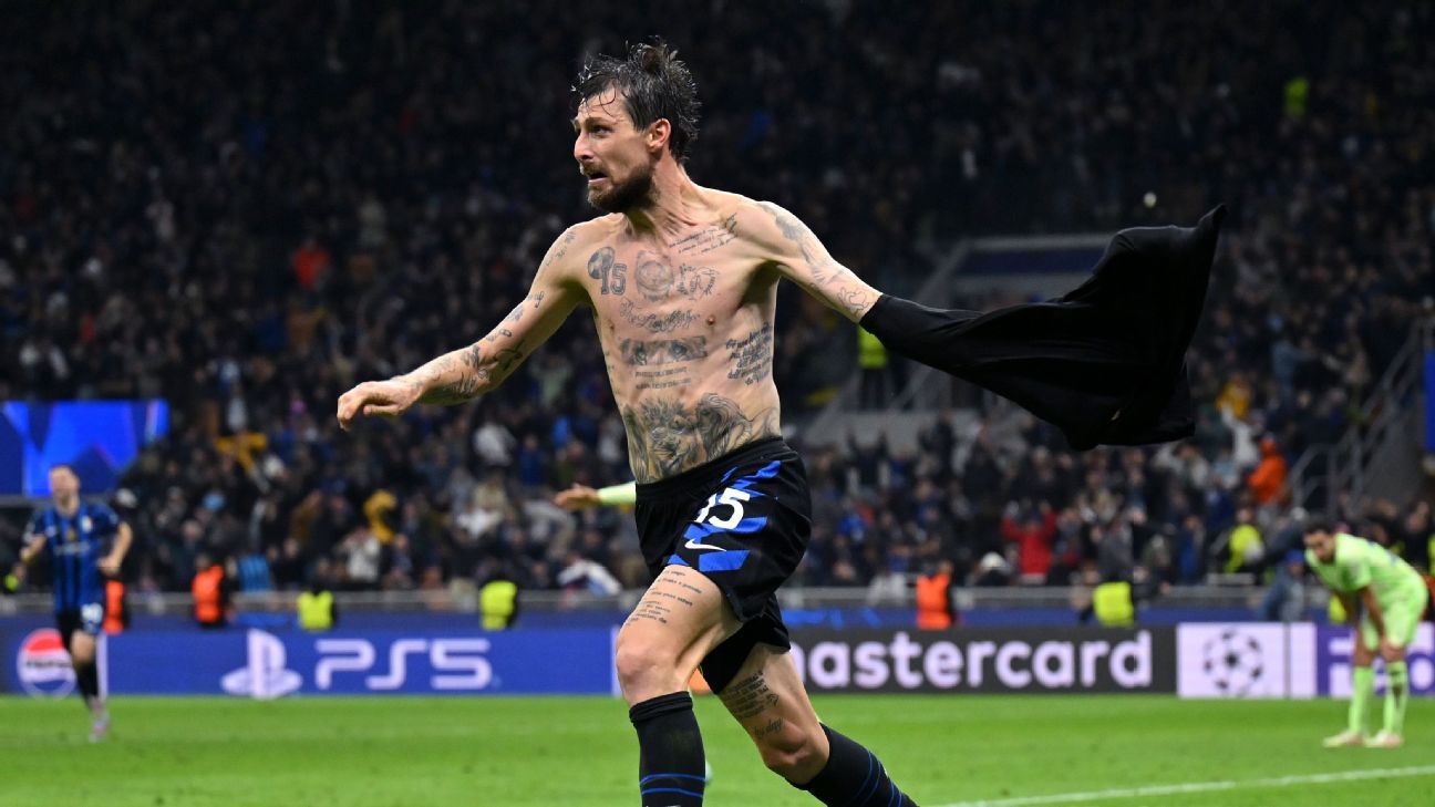 Acerbi frenó la ilusión de Barcelona con el 3-3 en el minuto 93 en Inter vs. Barcelona - ESPN