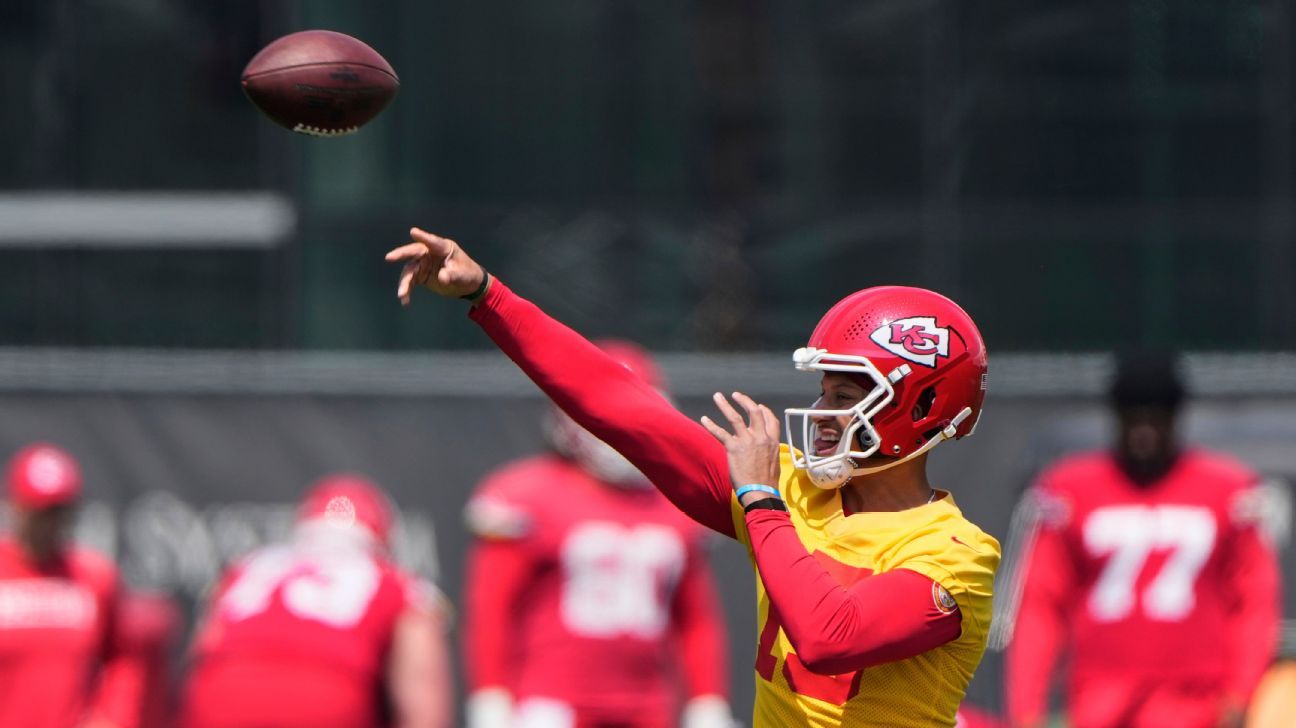 Chiefs y QB Patrick Mahomes vuelven a trabajar en el balón largo - ESPN