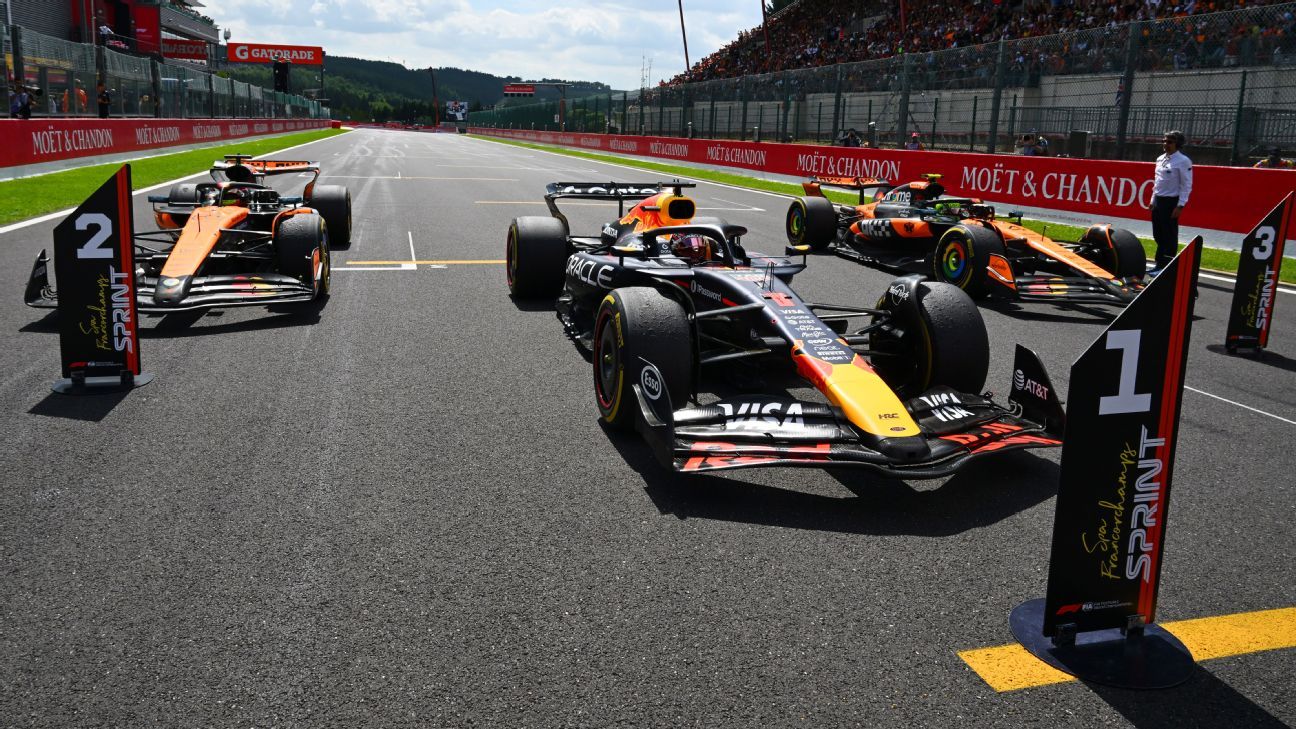 Max Verstappen vence a los McLaren en la Sprint de Bélgica - ESPN