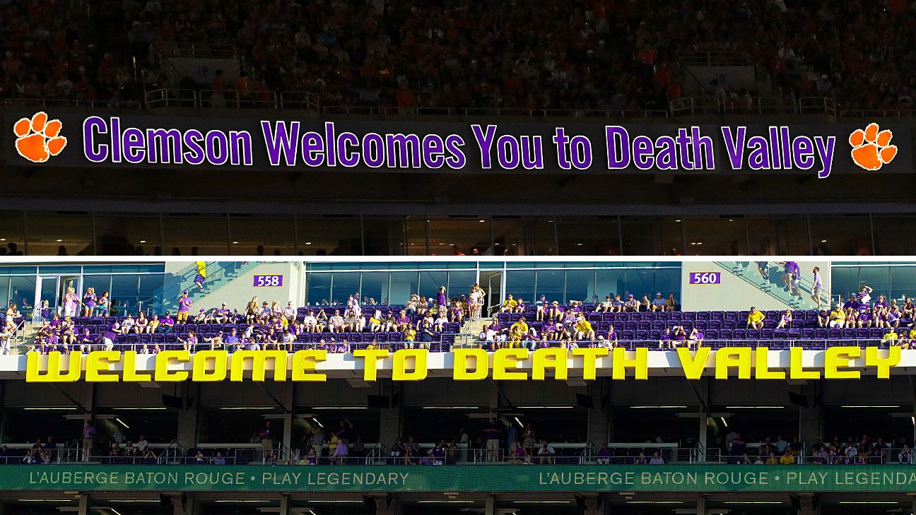 LSU's and Clemson's Death Valley claims: By the numbers - ESPN