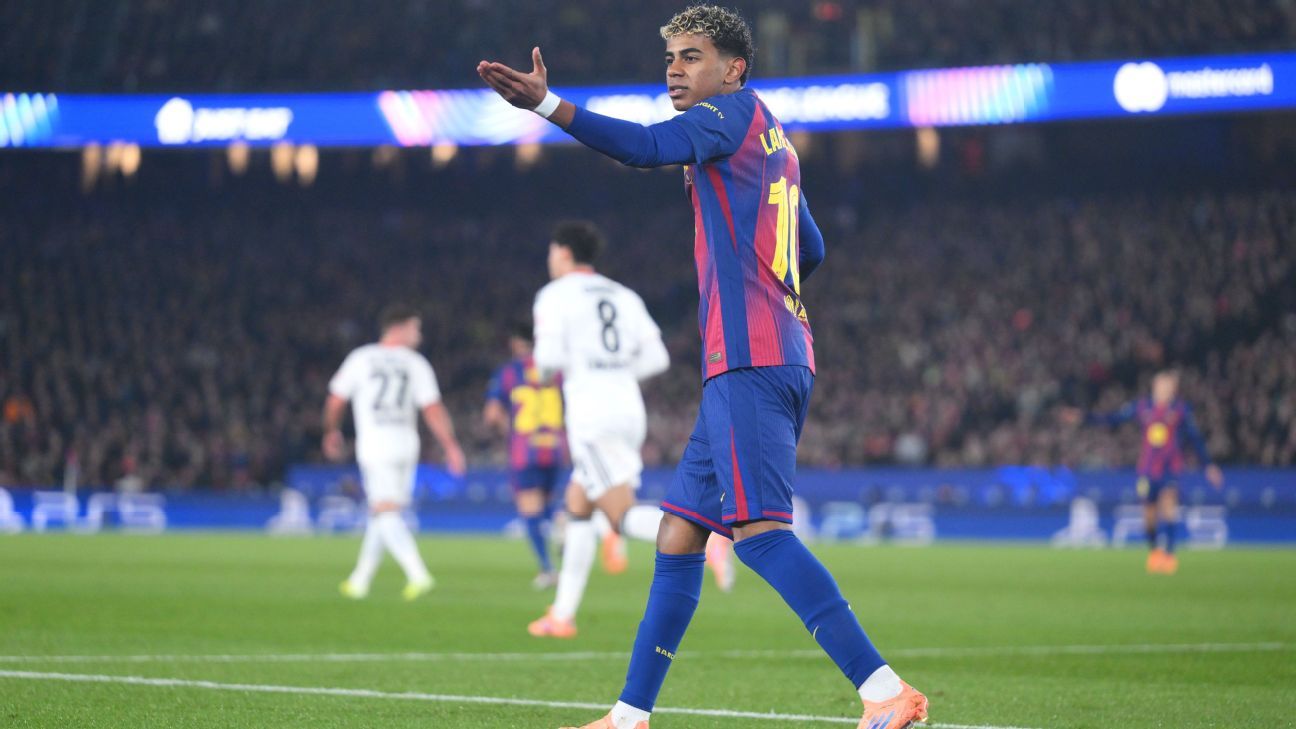 Barcelona: Flick explica por qué sustituyó a un Lamine Yamal molesto - ESPN