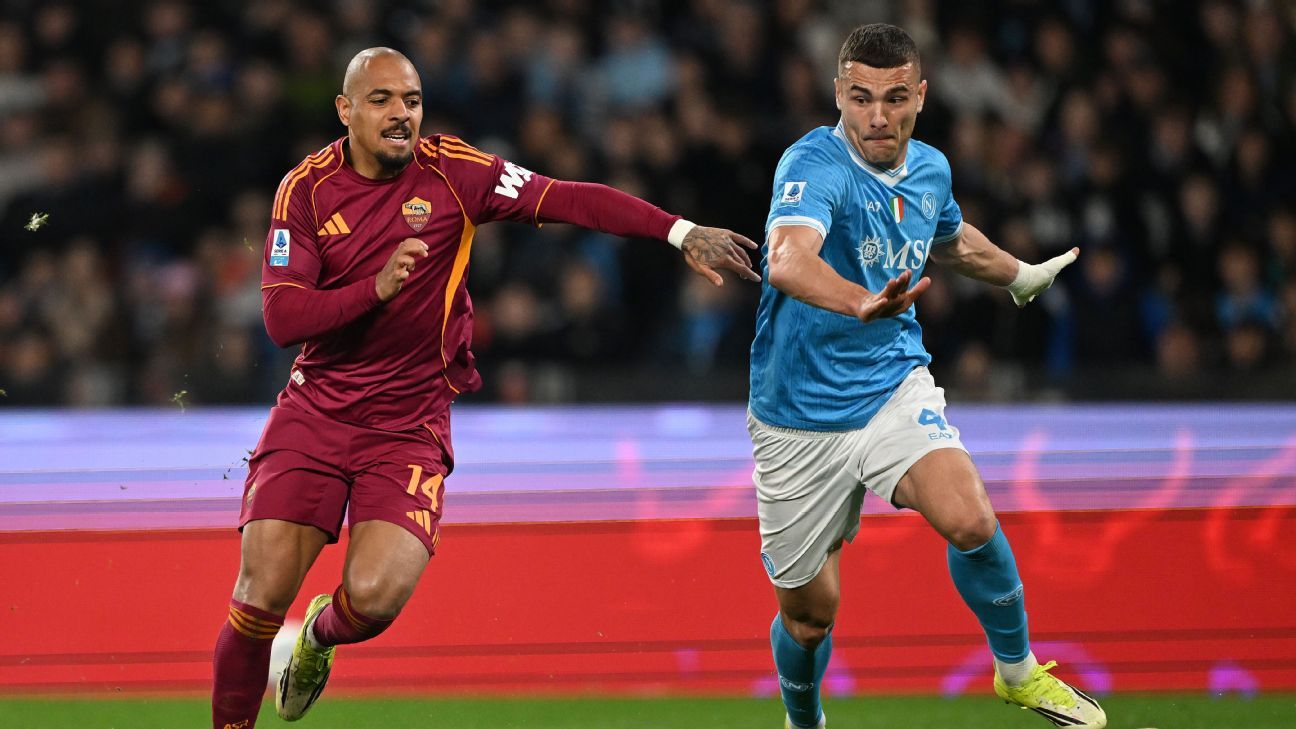 Napoli y Roma igualaron en un partidazo de la Serie A - ESPN