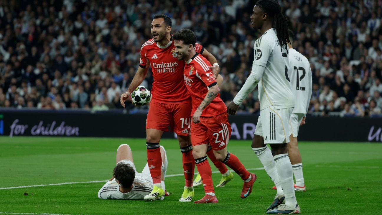 Rafa Silva marcó su gol para Benfica vs. Real Madrid en el Bernabéu - ESPN