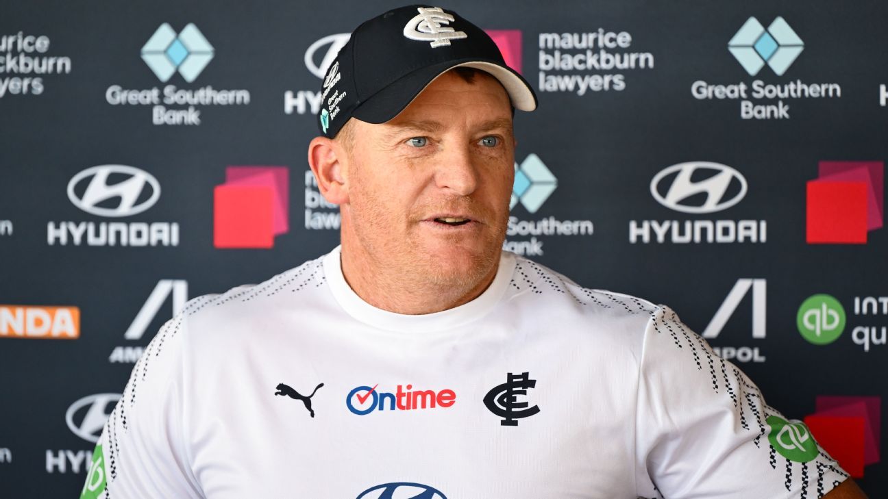Voss keen to move past Carlton's off-field woes - ESPN