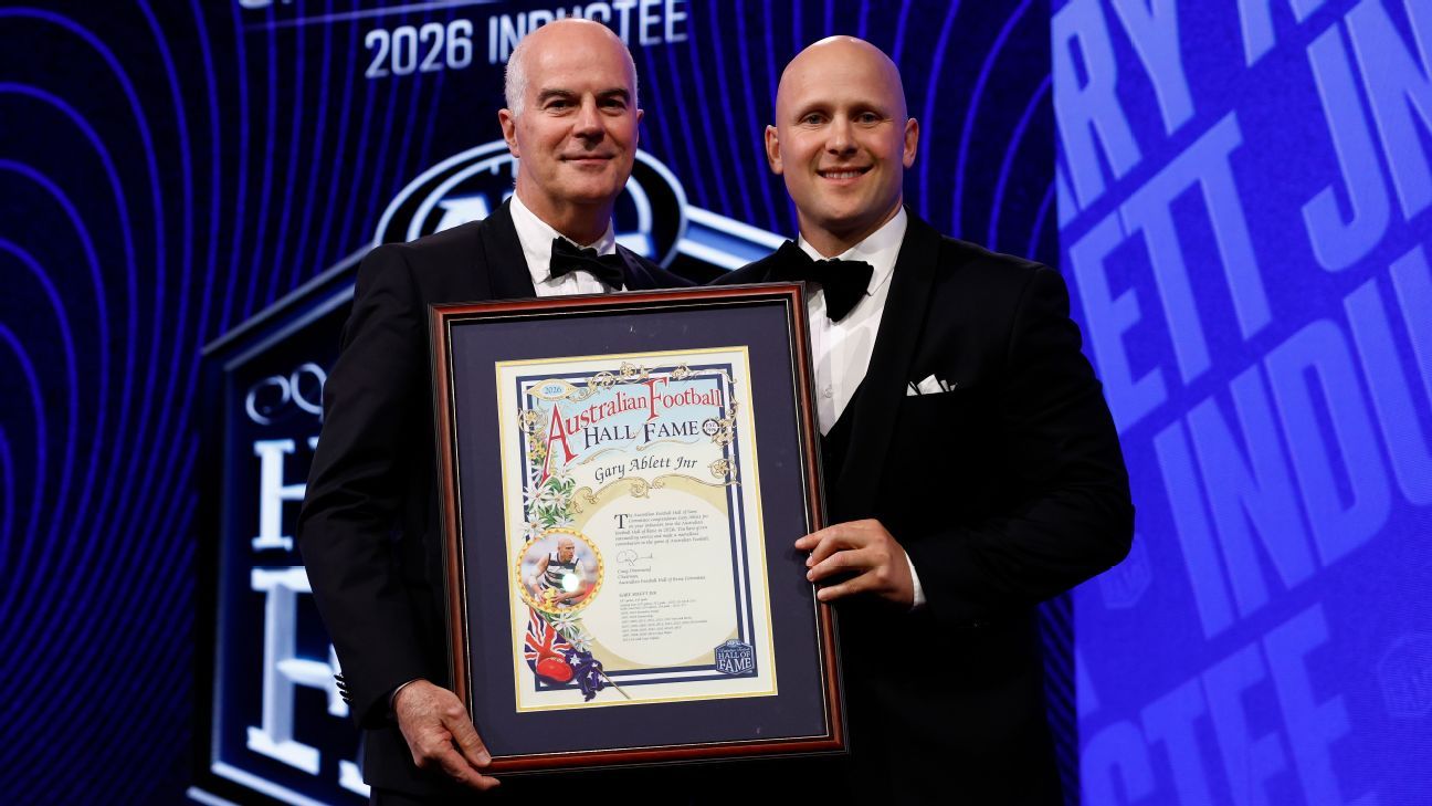 Gary Ablett Jnr joins his father in Hall of Fame - ESPN