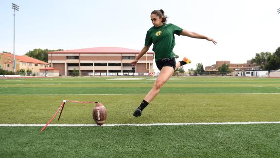 Female kicker Becca Longo bids for starting spot on Adams State ...