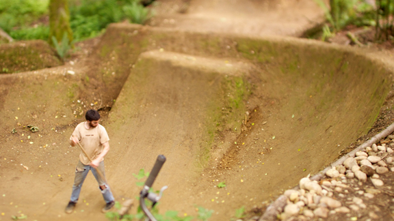 Inside Earth Ramp Dirt Park Construction